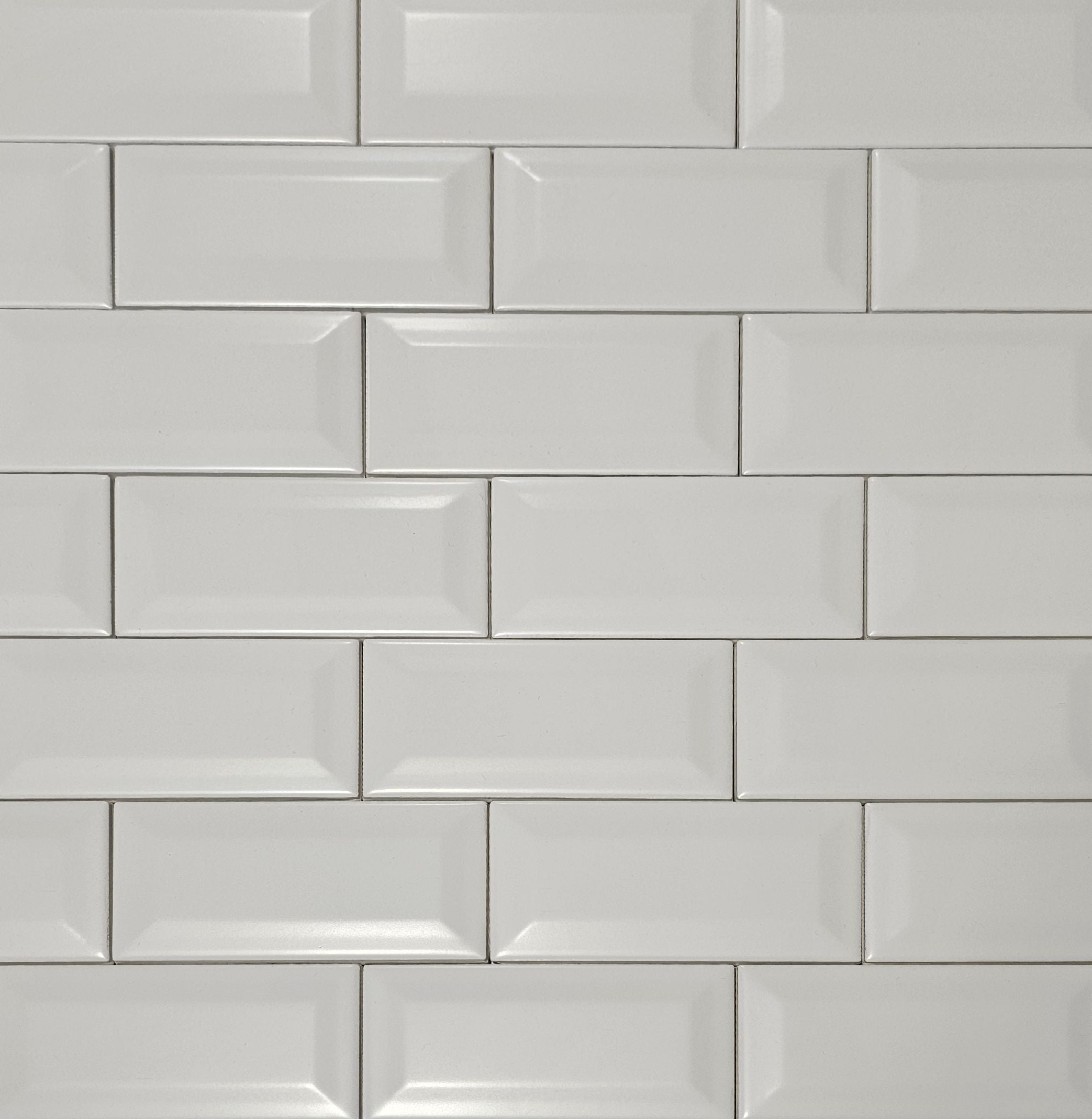 Bevel White Matte Subway Tile | 3"x6" Ceramic Wall Tile